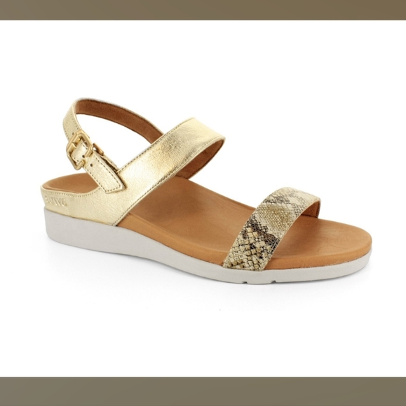 Strive | Shoes | Strive Orthotic Metallic Gold Sandals Size 657 7 ...